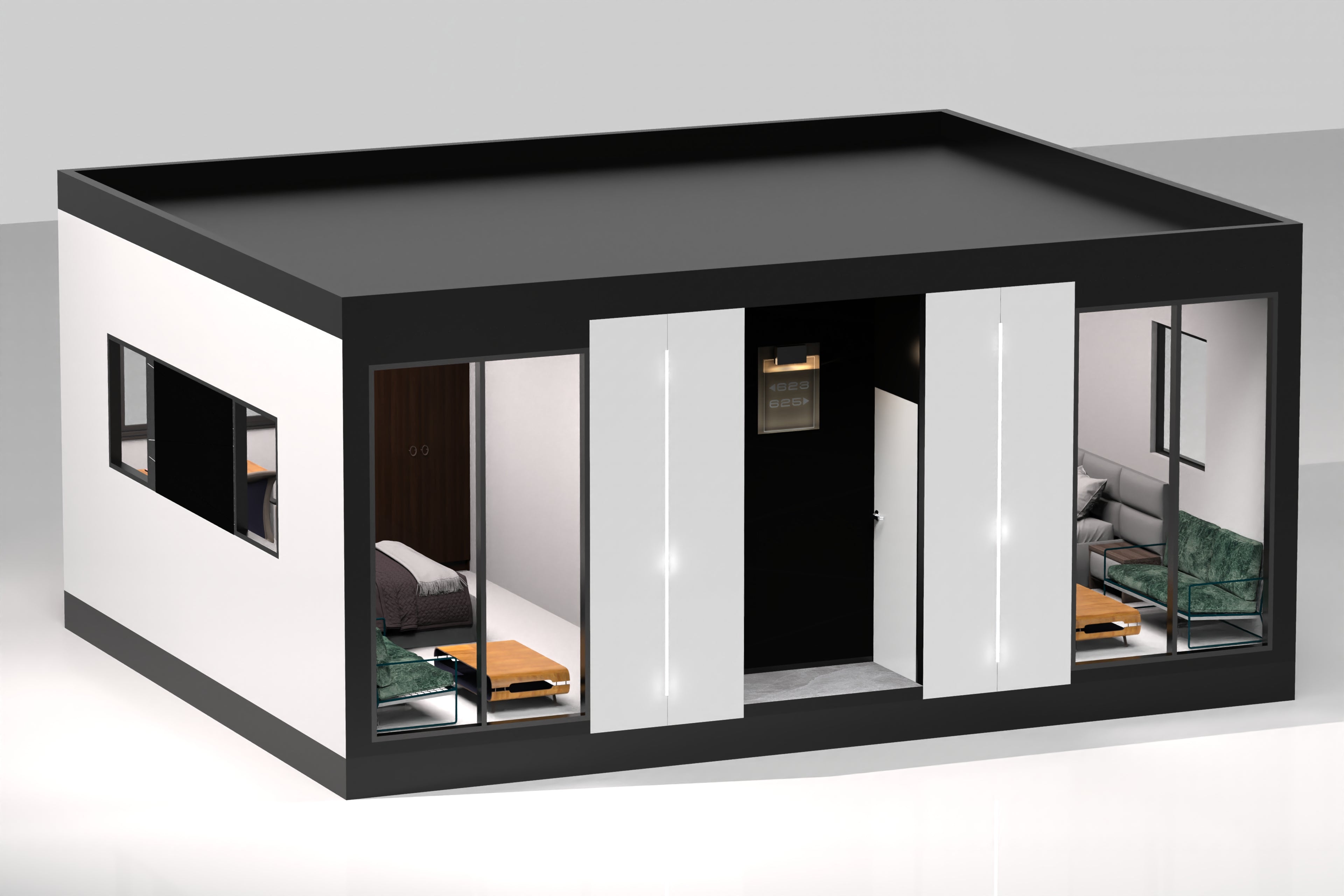 TWIN SUITE - 505 SQ.FT. | MODEL NO.: B3.HS – Uprear Build Pvt Ltd